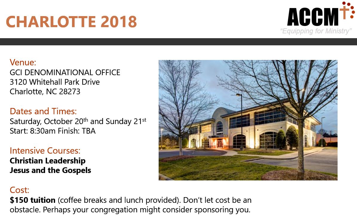 ACCM intensives – GCI Update