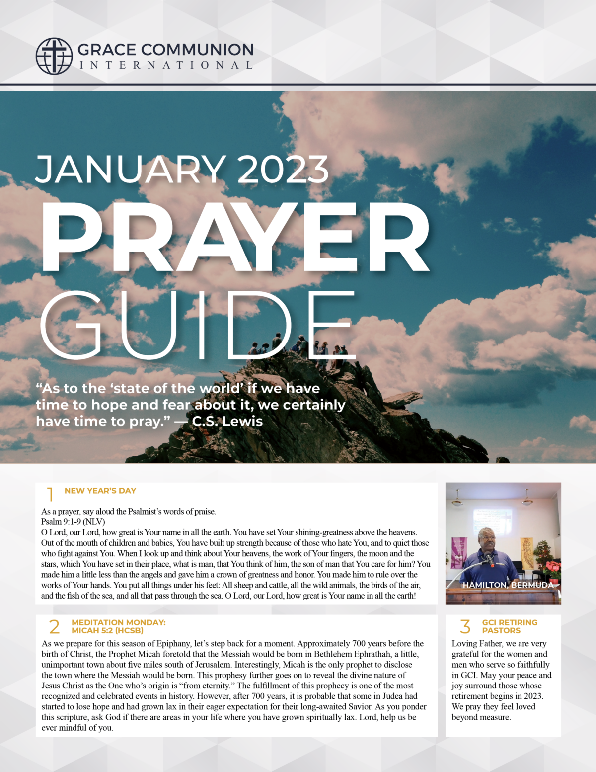 Prayer Guide—January 2023 – GCI Update