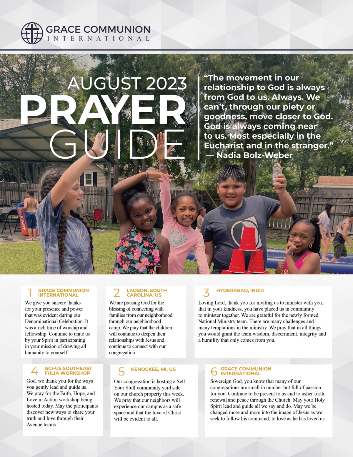 Prayer Guide—August 2023 – GCI Update