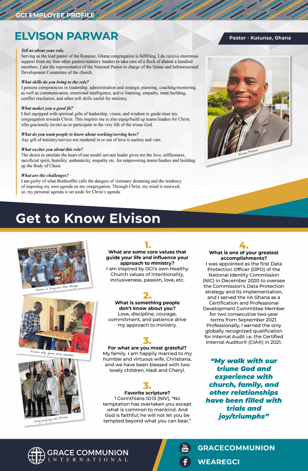 Meet Elvison Parwar – GCI Update