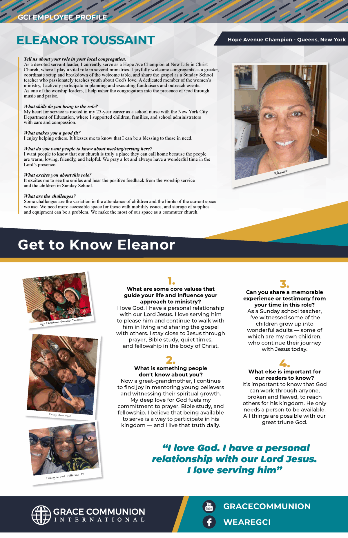 Meet Eleanor Toussaint – GCI Update