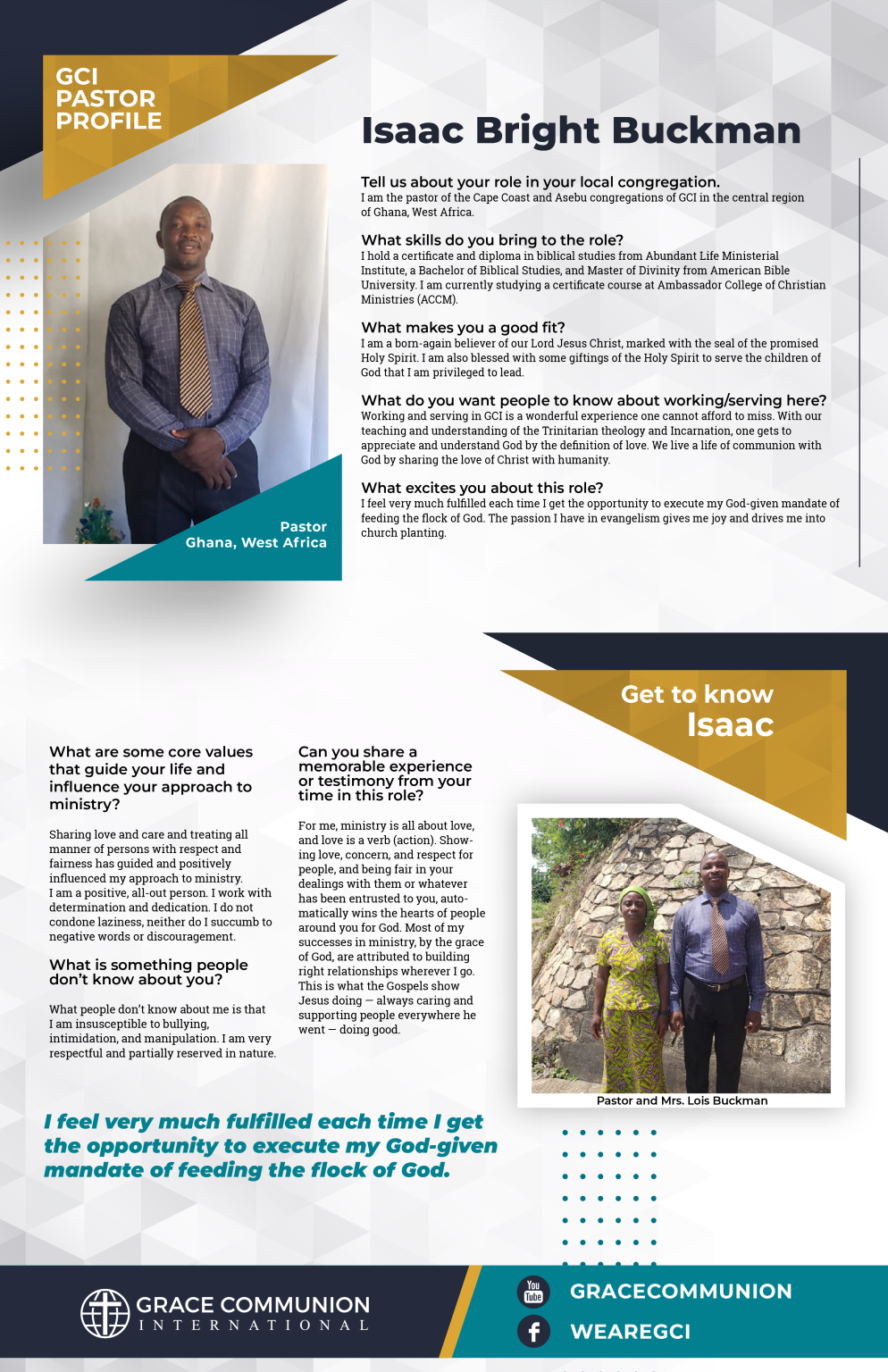 Meet Isaac Bright Buckman – GCI Update